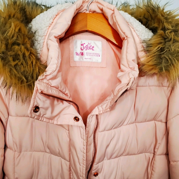Justice | Jackets & Coats | Justice Girls Pink Puffer Jacket Size 618 ...